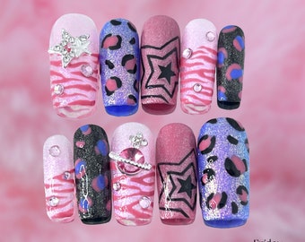 Xpress ON Pink Gyaru Animal Print - Etsy Canada