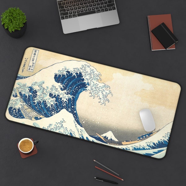 Wave off Kanagawa Desk Mat - Etsy