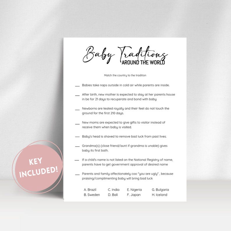 Pacifier Hunt Baby Shower Game | 8x11 Printable Sign | Minimalist ...