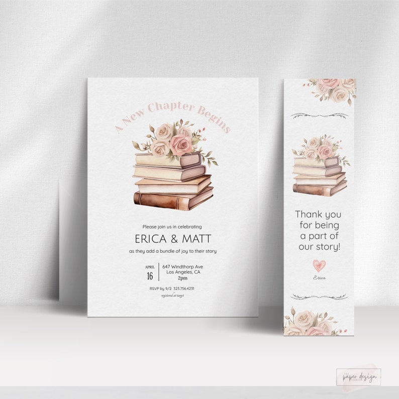 Bookmark for New Chapter Begins Shower , Story Book Shower, Library ...