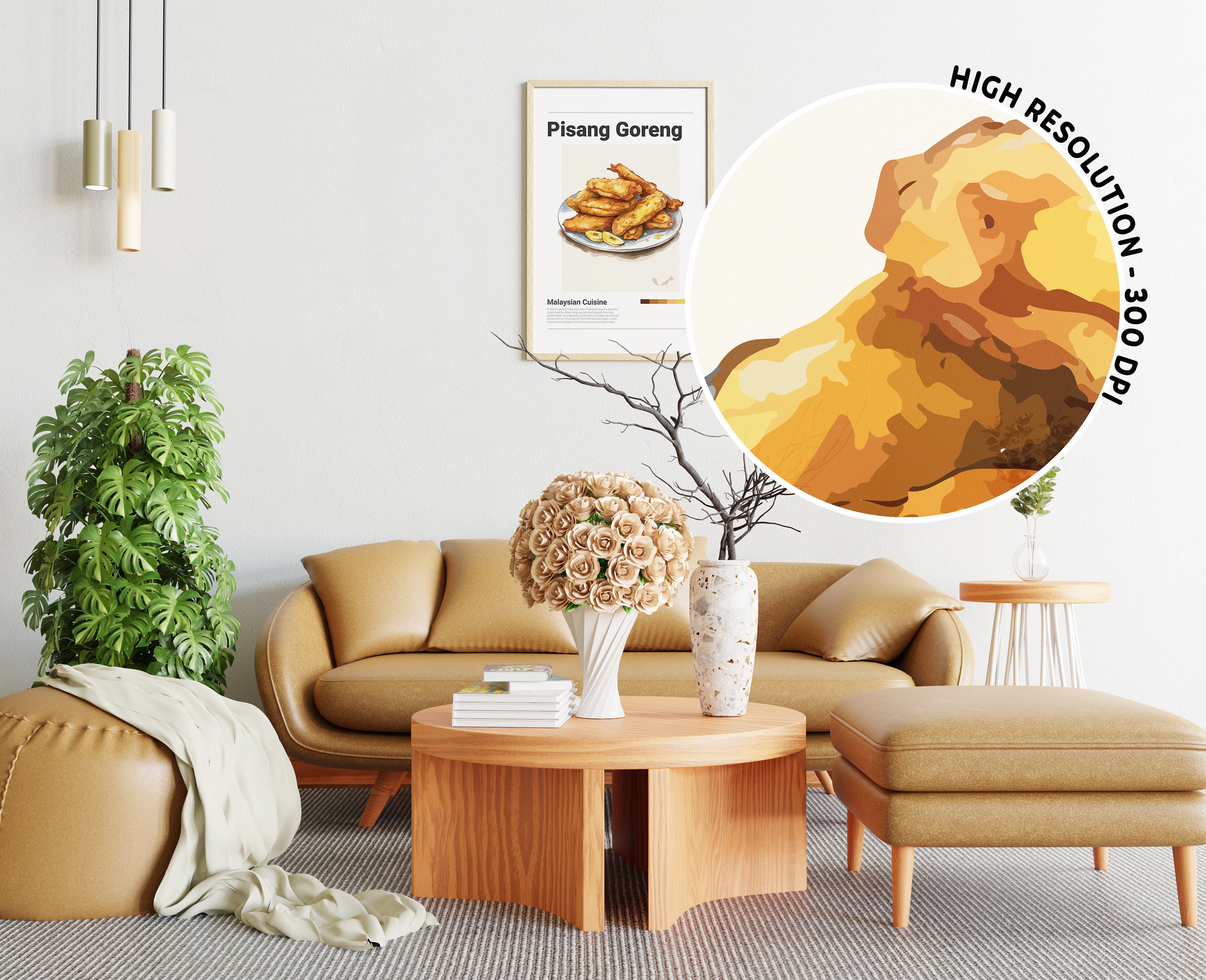 PISANG GORENG POSTER Minimalist Malaysian Wall Art Decor Digital Prints ...