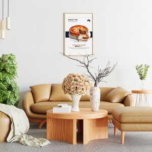 AUSTRALIAN MEAT PIE Poster | Minimalist Wall Art Decor | Digital Prints ...