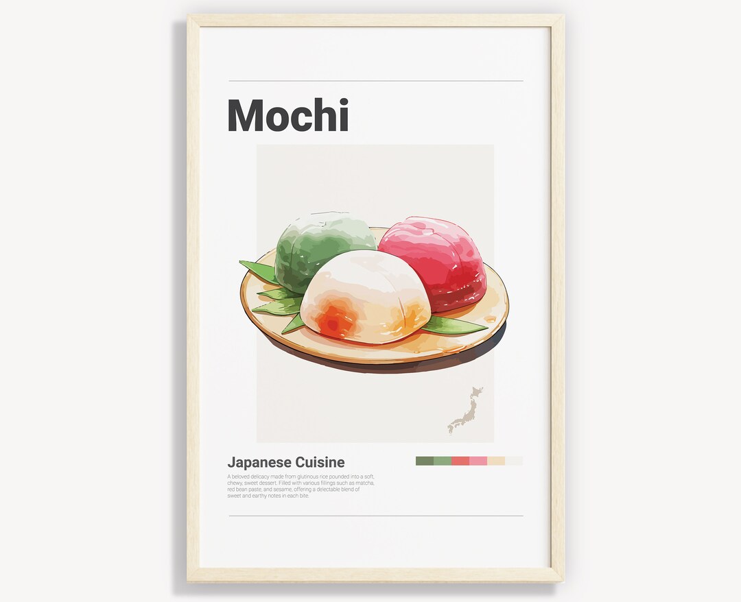 JAPANESE MOCHI POSTER | Minimalist Wall Art Decor | Digital Prints ...