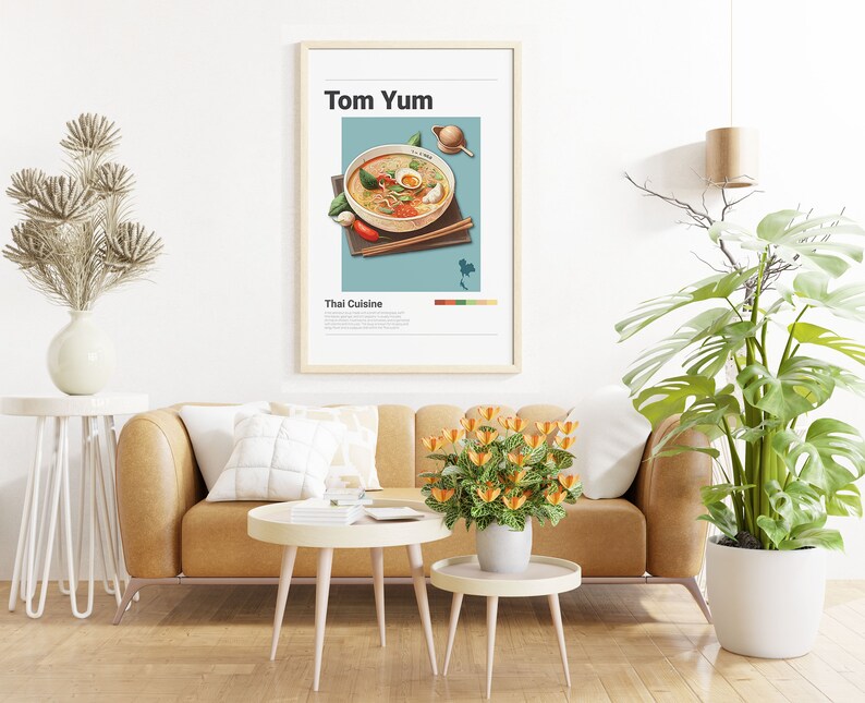 TOM YUM SOUP Minimalist Thai Poster Wall Art Decor Digital - Etsy