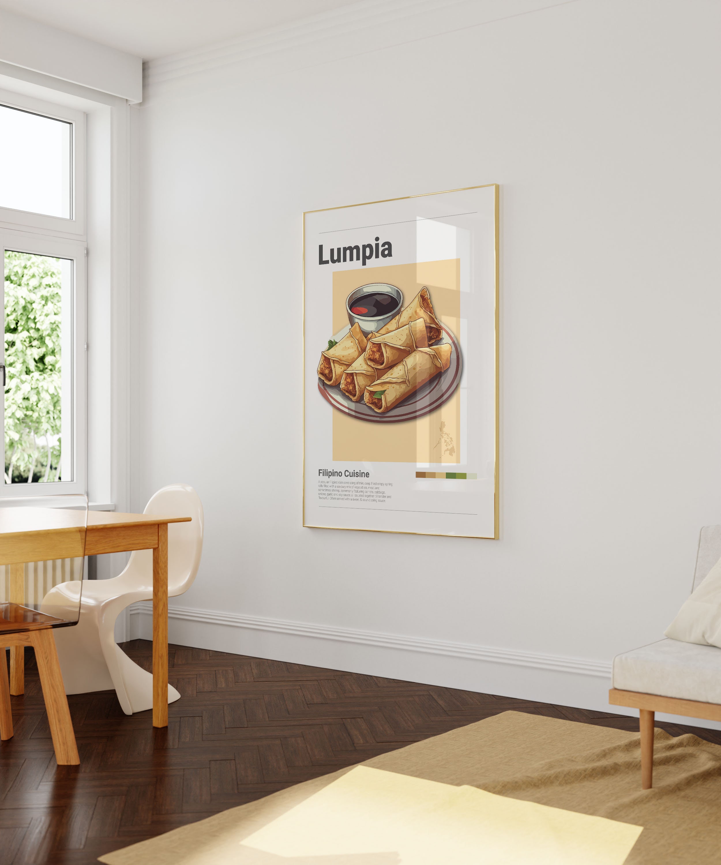 PHILIPPINES LUMPIA POSTER Minimalist Wall Art Decor Digital Prints ...