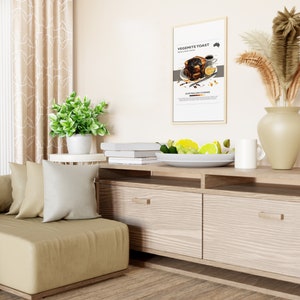 VEGEMITE TOAST POSTER Australian | Minimalist Wall Art Decor | Digital ...