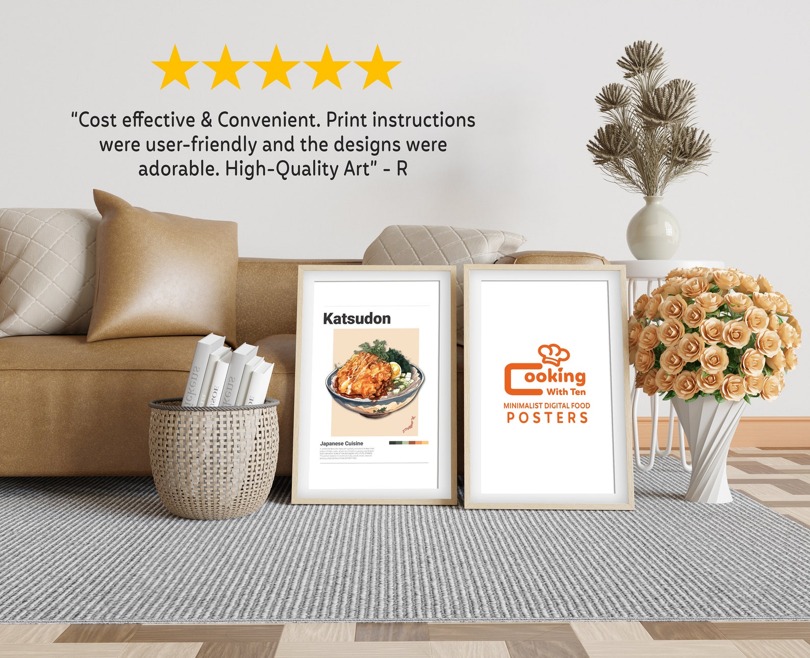 DONBURI KATSUDON POSTER Minimalist Japanese Wall Art Decor Digital ...