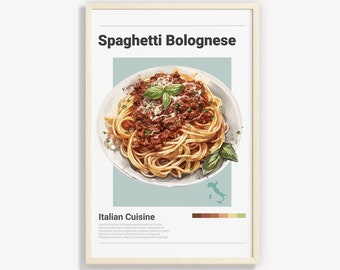Tagliatelle Poster Pasta Art Print Spaghetti Poster Food - Etsy