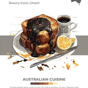 VEGEMITE TOAST POSTER Australian | Minimalist Wall Art Decor | Digital ...