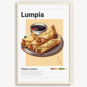 PHILIPPINES LUMPIA POSTER Minimalist Wall Art Decor Digital Prints ...