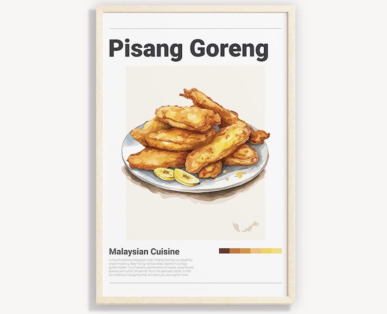 PISANG GORENG POSTER Minimalist Malaysian Wall Art Decor - Etsy