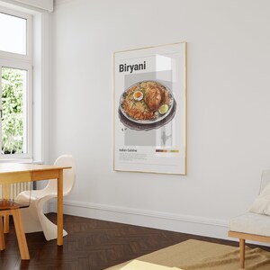 INDIAN BIRYANI POSTER | Minimalist Biryani Wall Art Decor | Digital ...