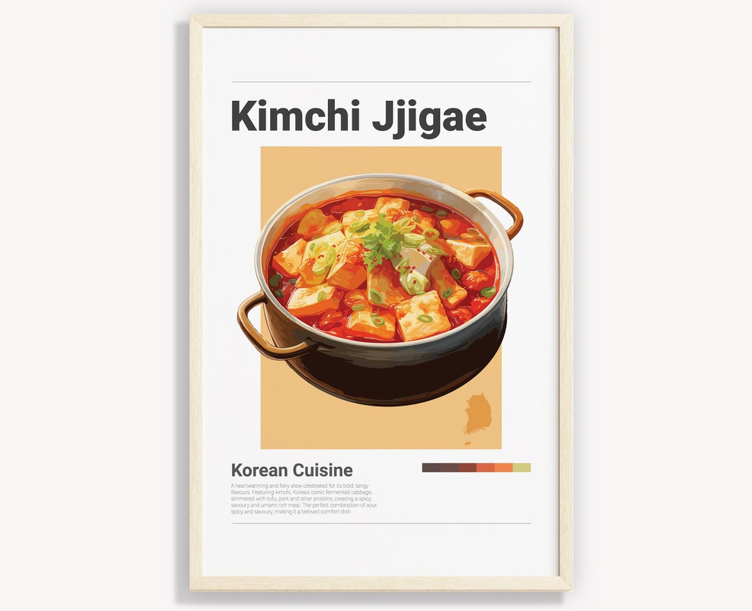 KIMCHI JJIGAE POSTER Minimalist Wall Art Decor Digital Prints Poster ...