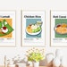 Malaysia Food Poster Bundle | Set of 3 | Wall Art Decor | Minimalist ...