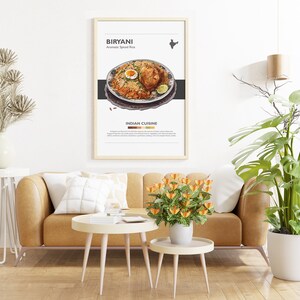 INDIAN BIRYANI POSTER | Minimalist Biryani Wall Art Decor | Digital ...