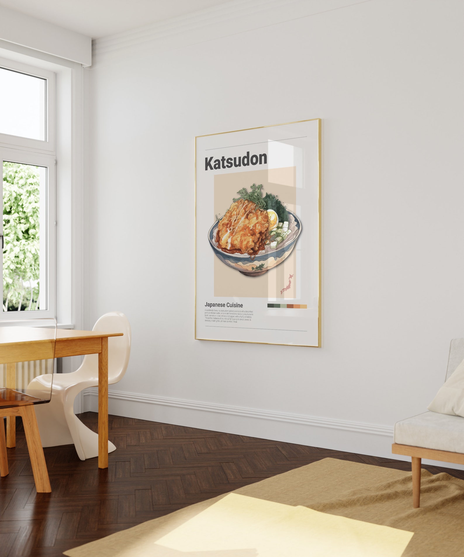DONBURI KATSUDON POSTER Minimalist Japanese Wall Art Decor Digital ...
