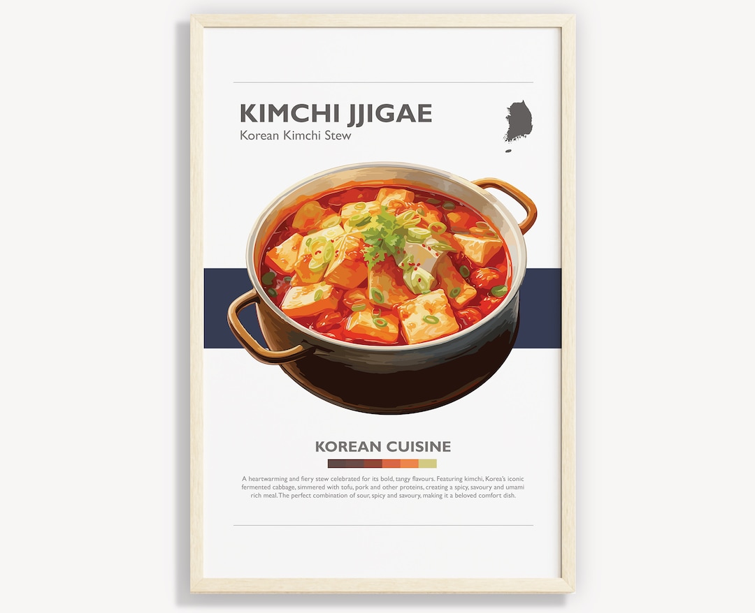 KIMCHI JJIGAE POSTER Minimalist Wall Art Decor Digital Prints Poster ...