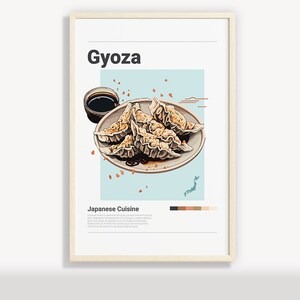 JAPANESE GYOZA POSTER | Minimalist Wall Art Decor | Digital Prints ...