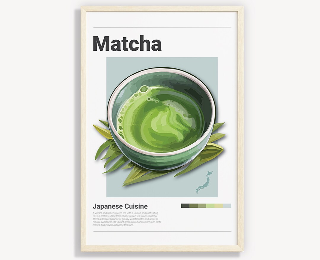 JAPANESE MATCHA POSTER | Minimalist Wall Art Decor | Digital Prints ...