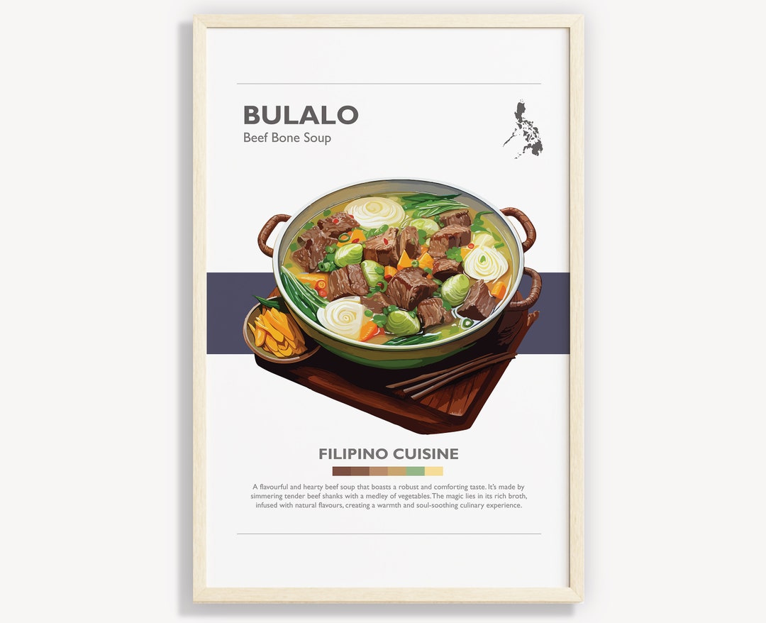 BULALO POSTER Minimalist Philippines Food Wall Art Decor Digital Prints ...