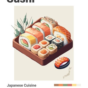 Japanese Food Poster Bundle | Set of 3 | Wall Art Decor | Minimalist ...