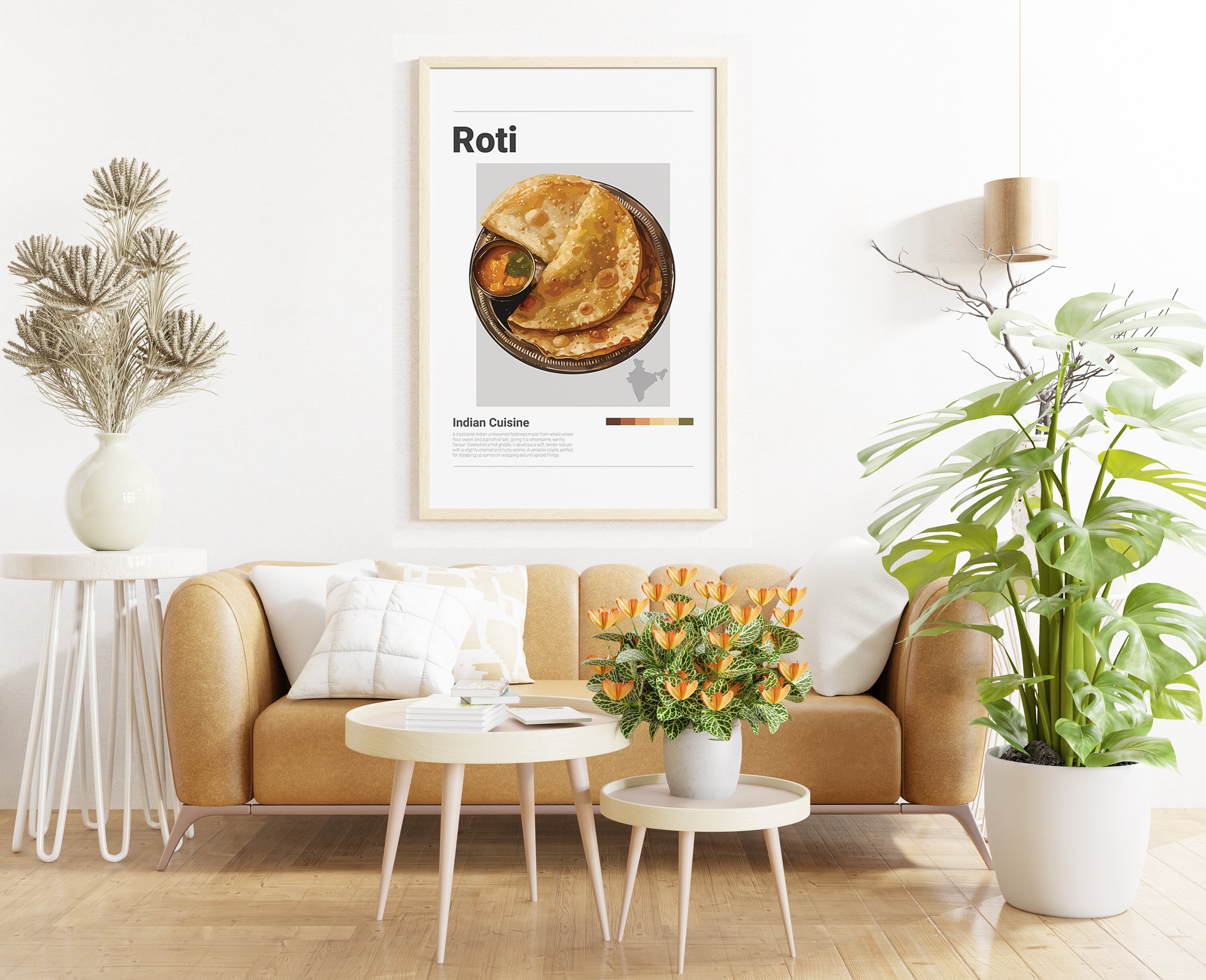 INDIAN ROTI POSTER Minimalist Wall Art Decor Digital Prints Poster Art ...