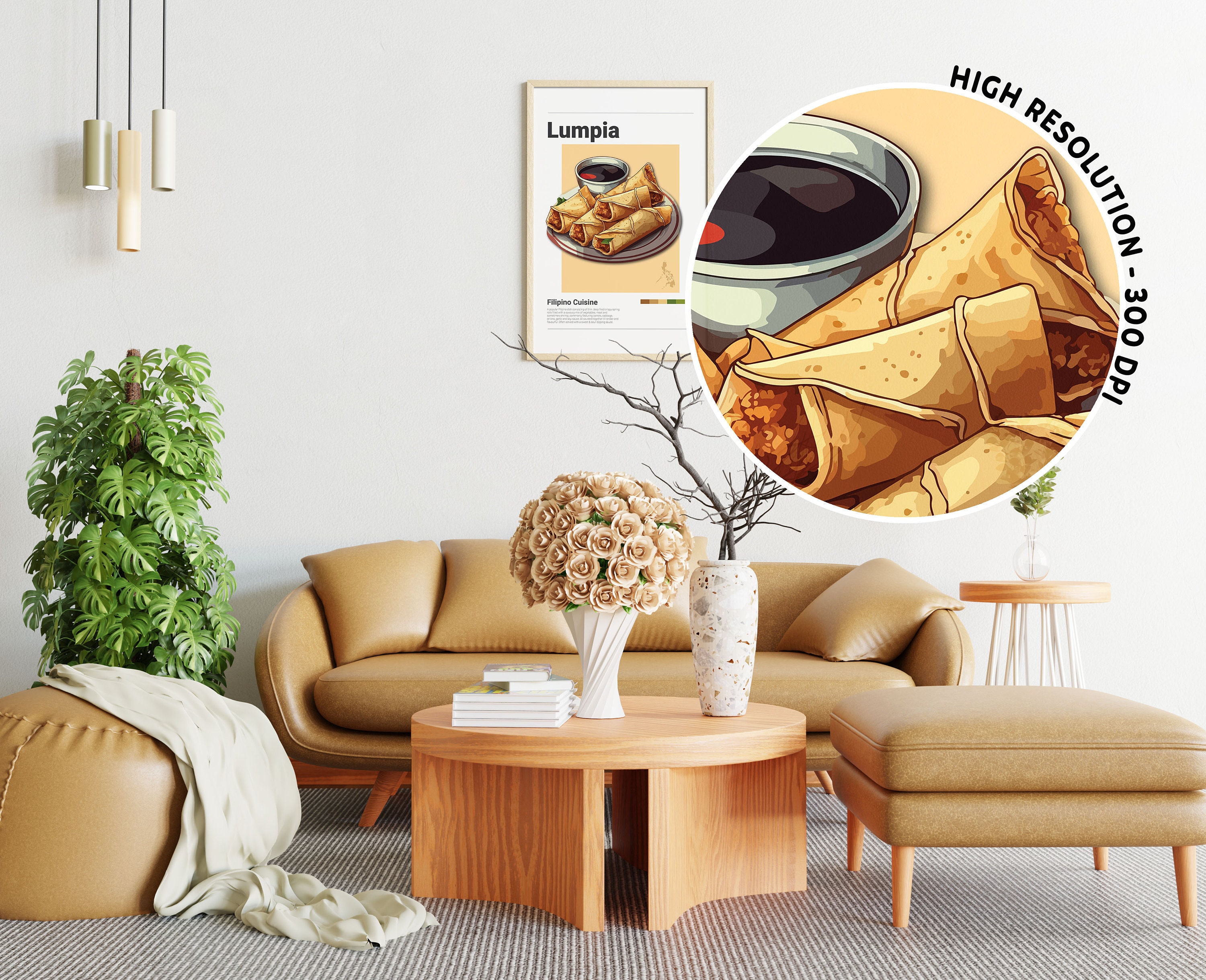 PHILIPPINES LUMPIA POSTER Minimalist Wall Art Decor Digital Prints ...