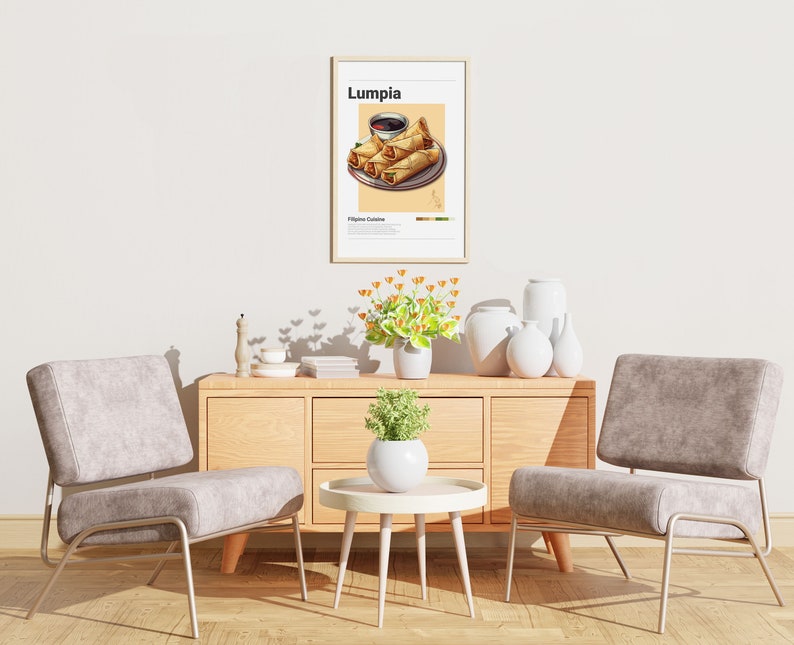 PHILIPPINES LUMPIA POSTER Minimalist Wall Art Decor Digital Prints ...