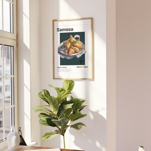 INDIAN SAMOSA POSTER | Minimalist Indian Samosa Wall Art Decor ...