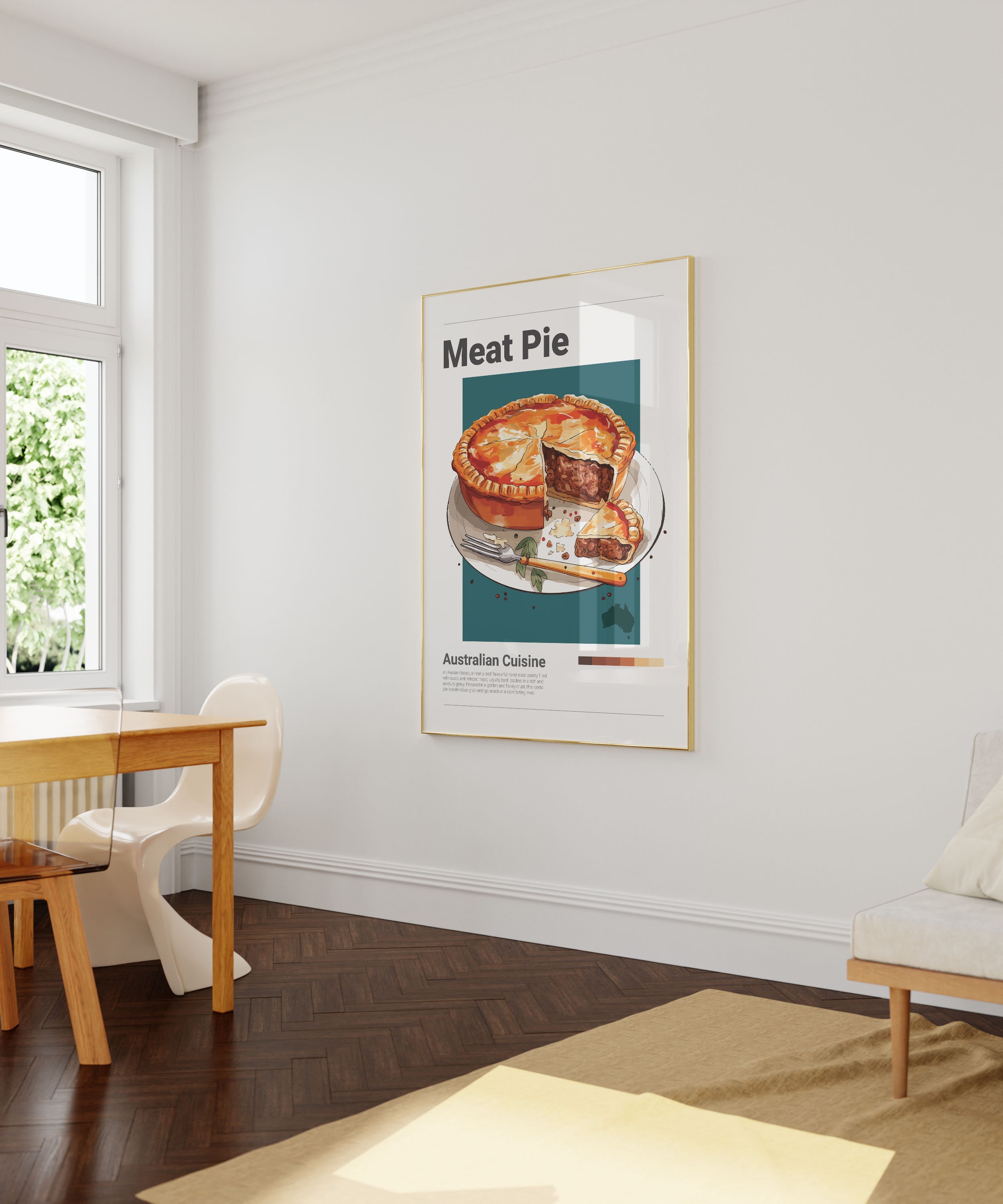 AUSTRALIAN MEAT PIE Poster Minimalist Wall Art Decor Digital Prints ...