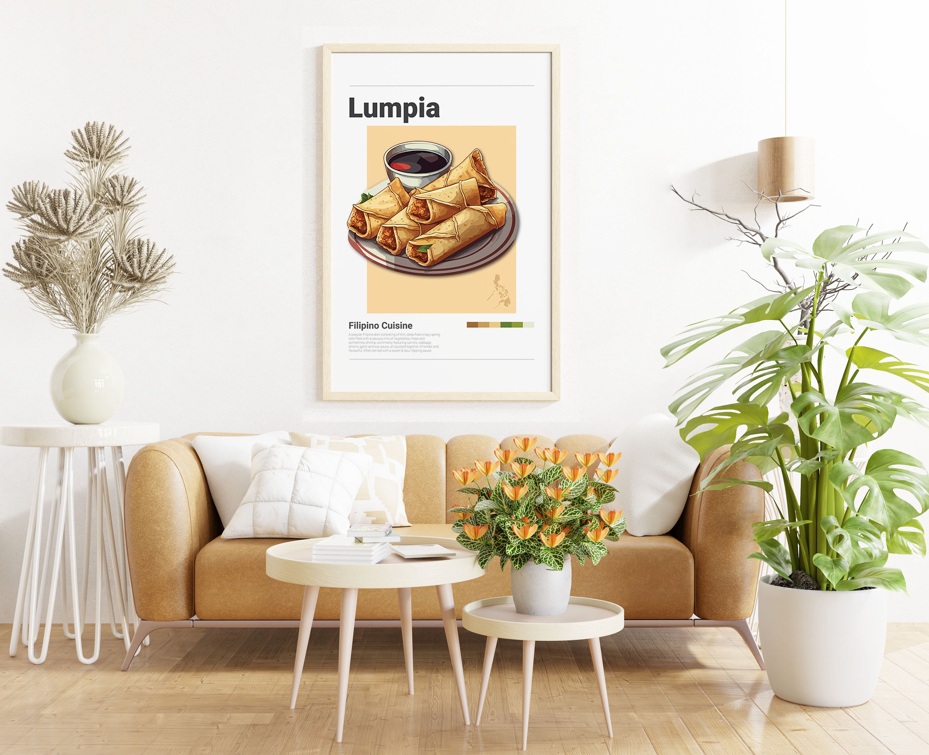 PHILIPPINES LUMPIA POSTER Minimalist Wall Art Decor Digital Prints ...