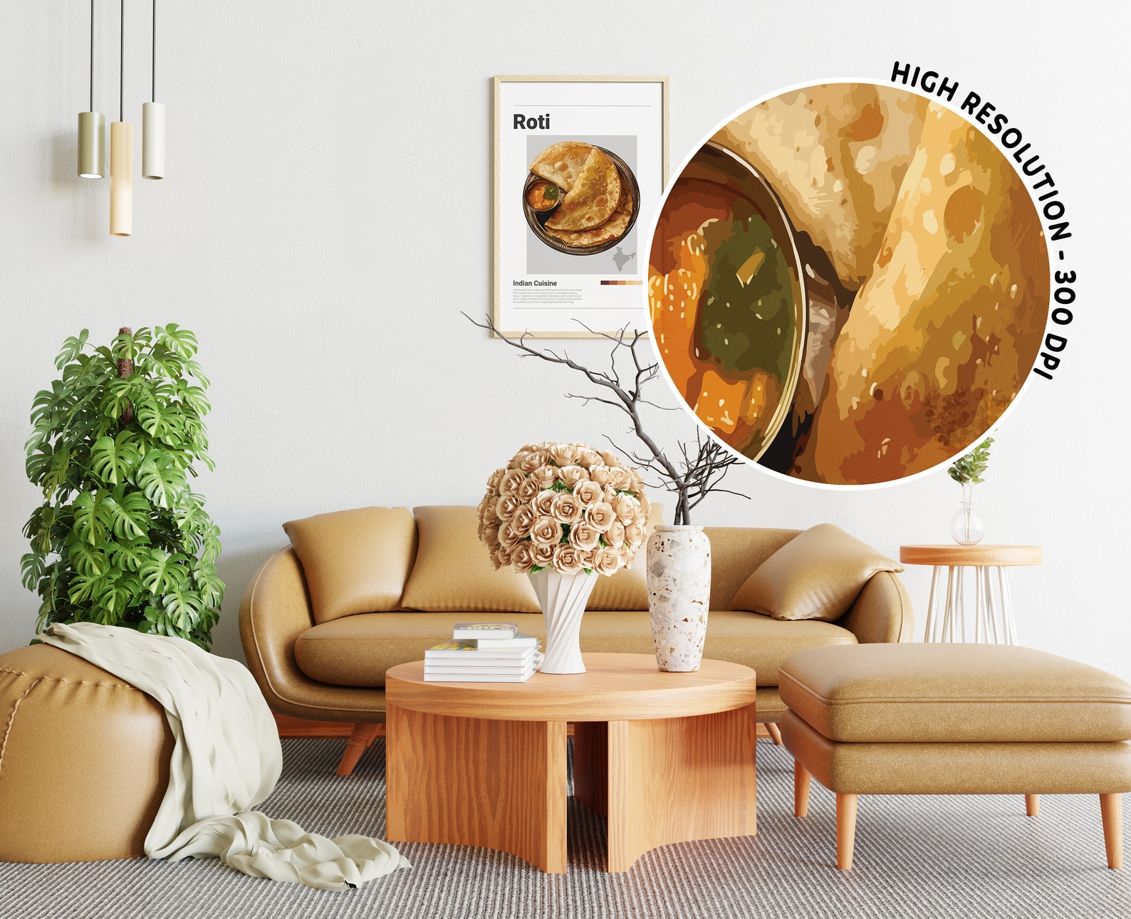 INDIAN ROTI POSTER Minimalist Wall Art Decor Digital Prints Poster Art ...