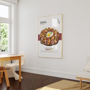 PORK SISIG POSTER | Minimalist Philippines Food Wall Art Decor ...