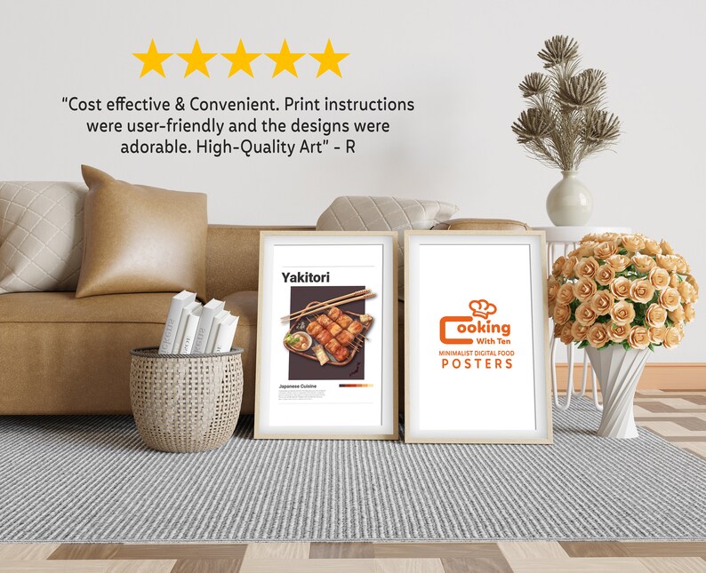 JAPANESE YAKITORI POSTER Minimalist Wall Art Decor Digital Prints ...