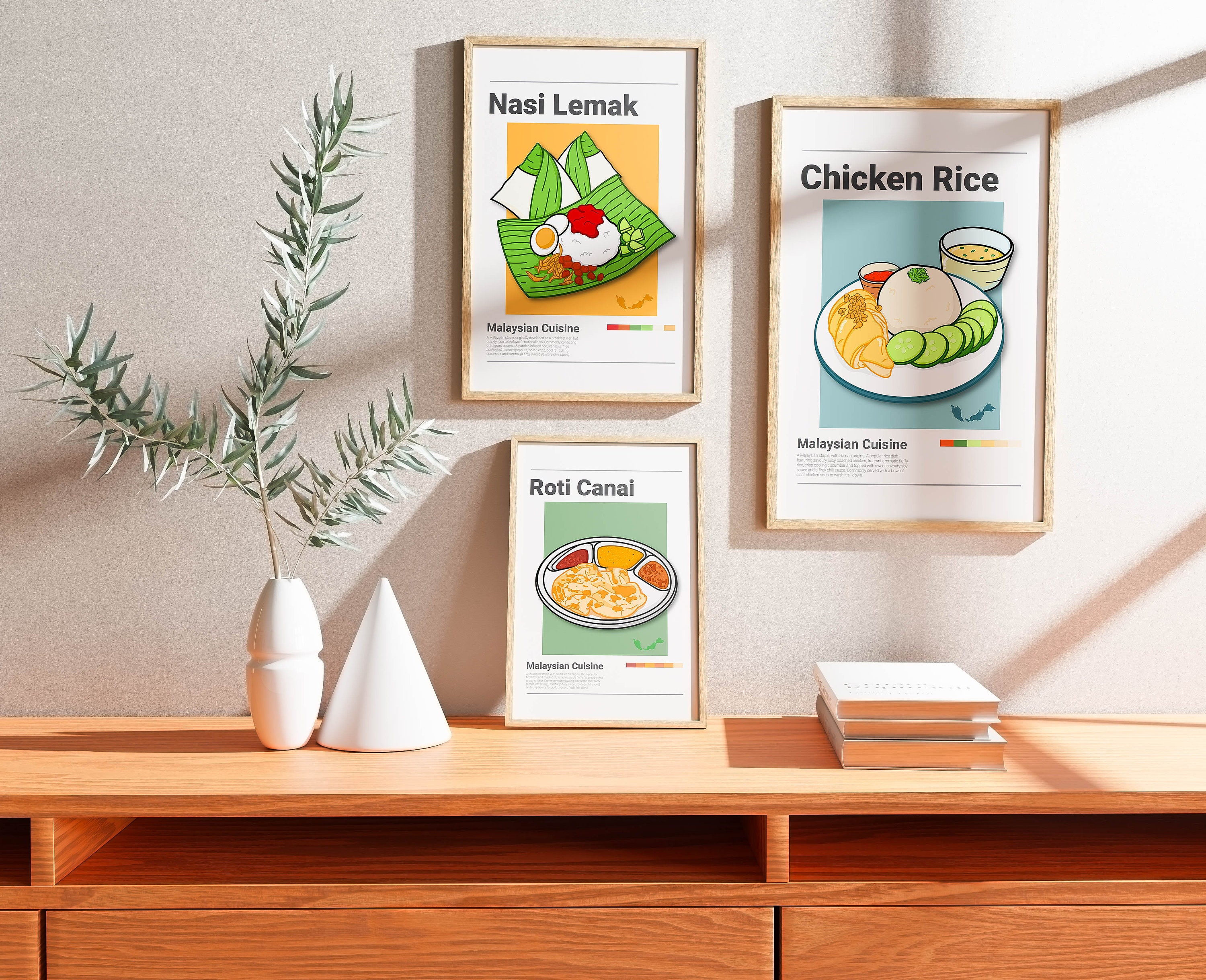 Malaysia Food Poster Bundle Set of 3 Wall Art Decor - Etsy