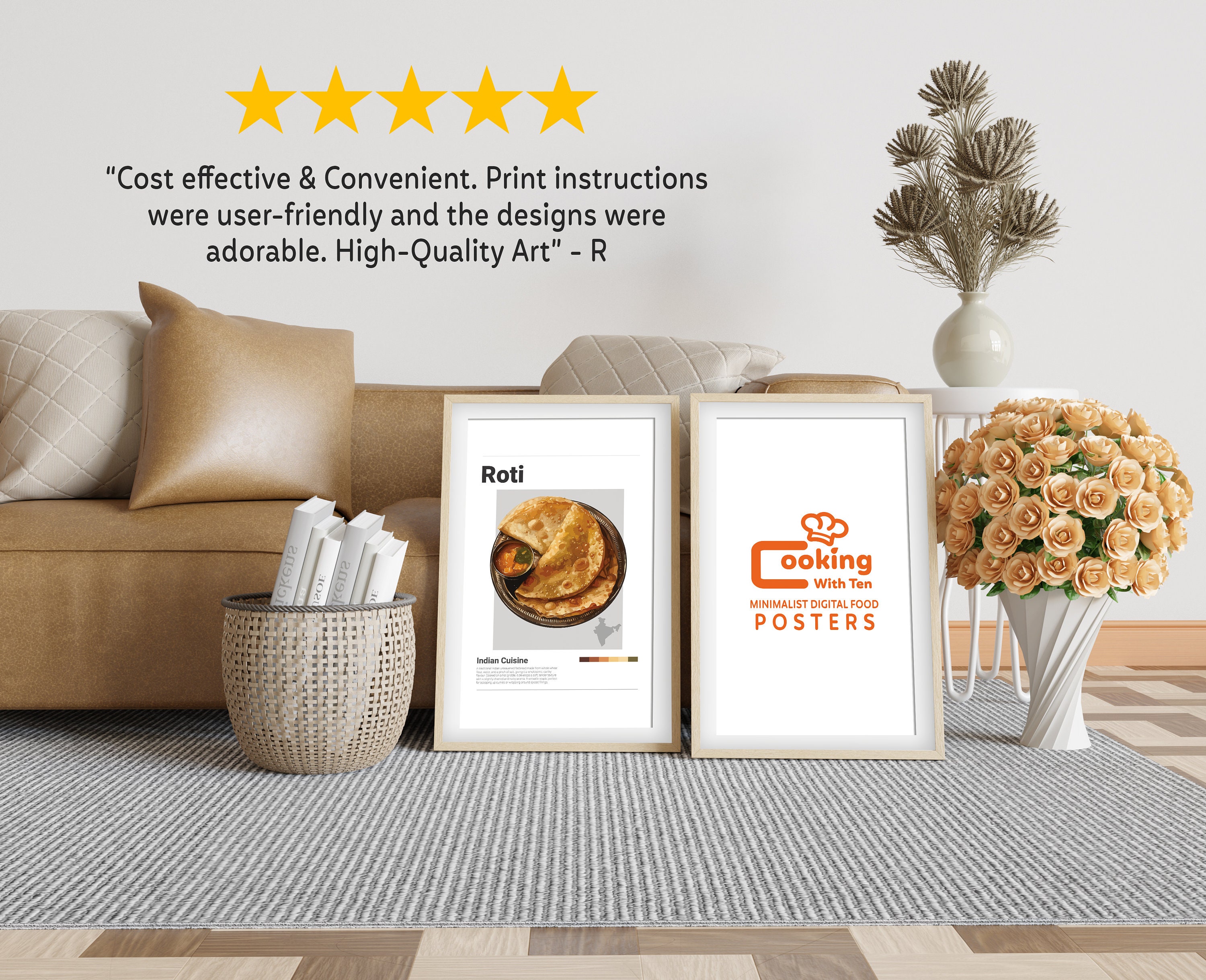 INDIAN ROTI POSTER Minimalist Wall Art Decor Digital Prints Poster Art ...