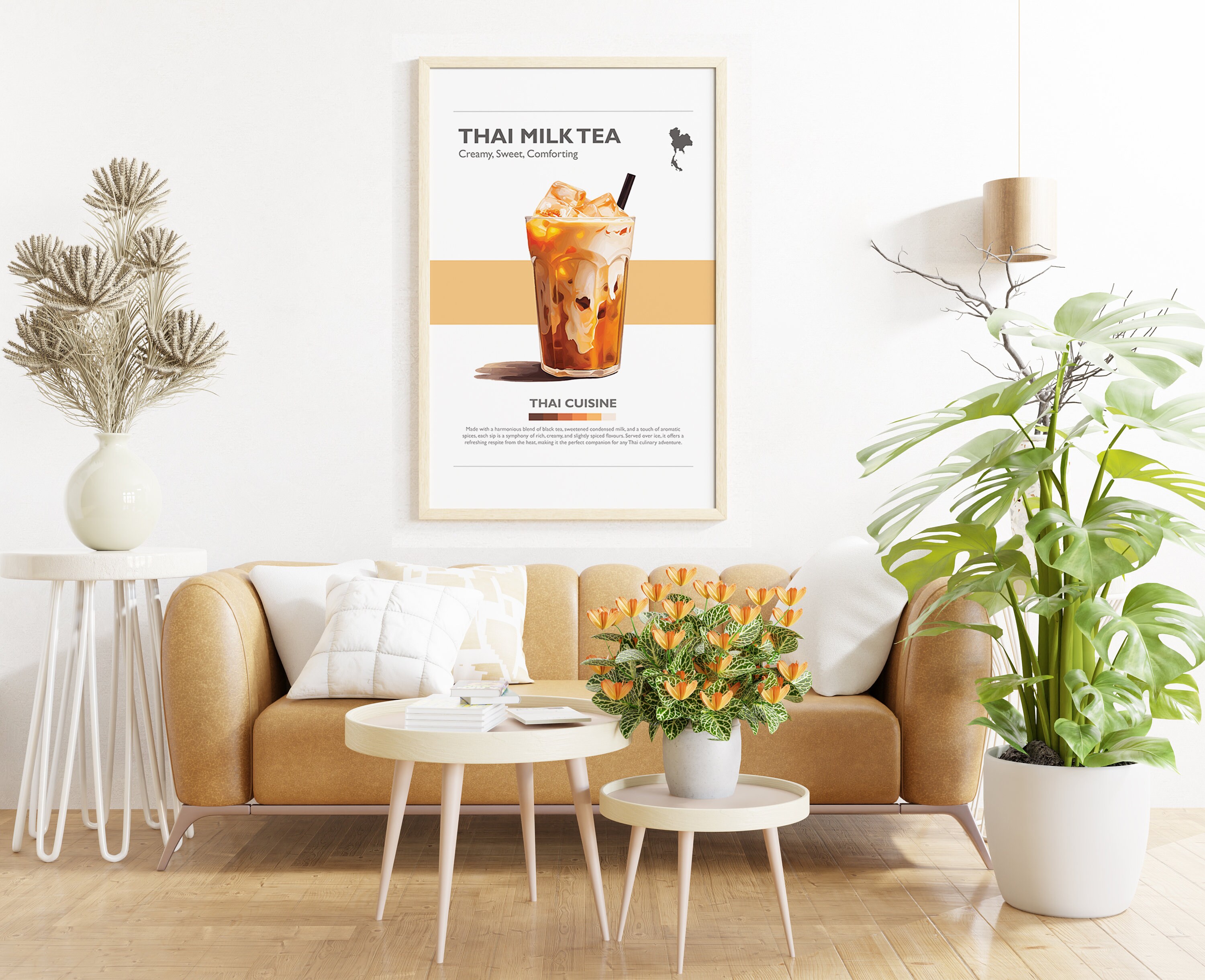 THAI MILK TEA Minimalist Poster Wall Art Decor Digital - Etsy