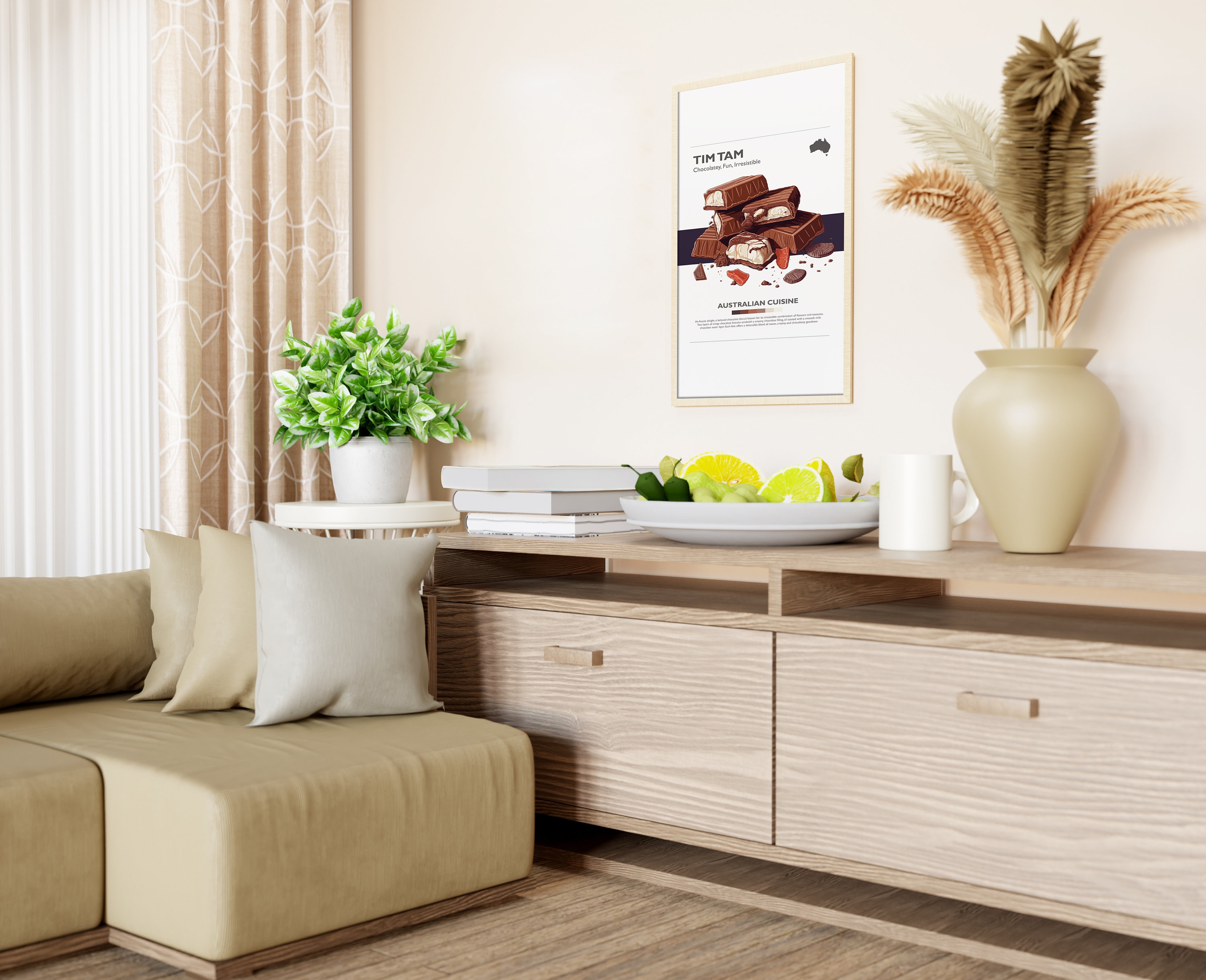 AUSTRALIAN TIM TAM Poster Minimalist Wall Art Decor Digital Prints ...