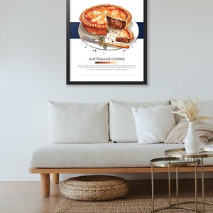 AUSTRALIAN MEAT PIE Poster | Minimalist Wall Art Decor | Digital Prints ...