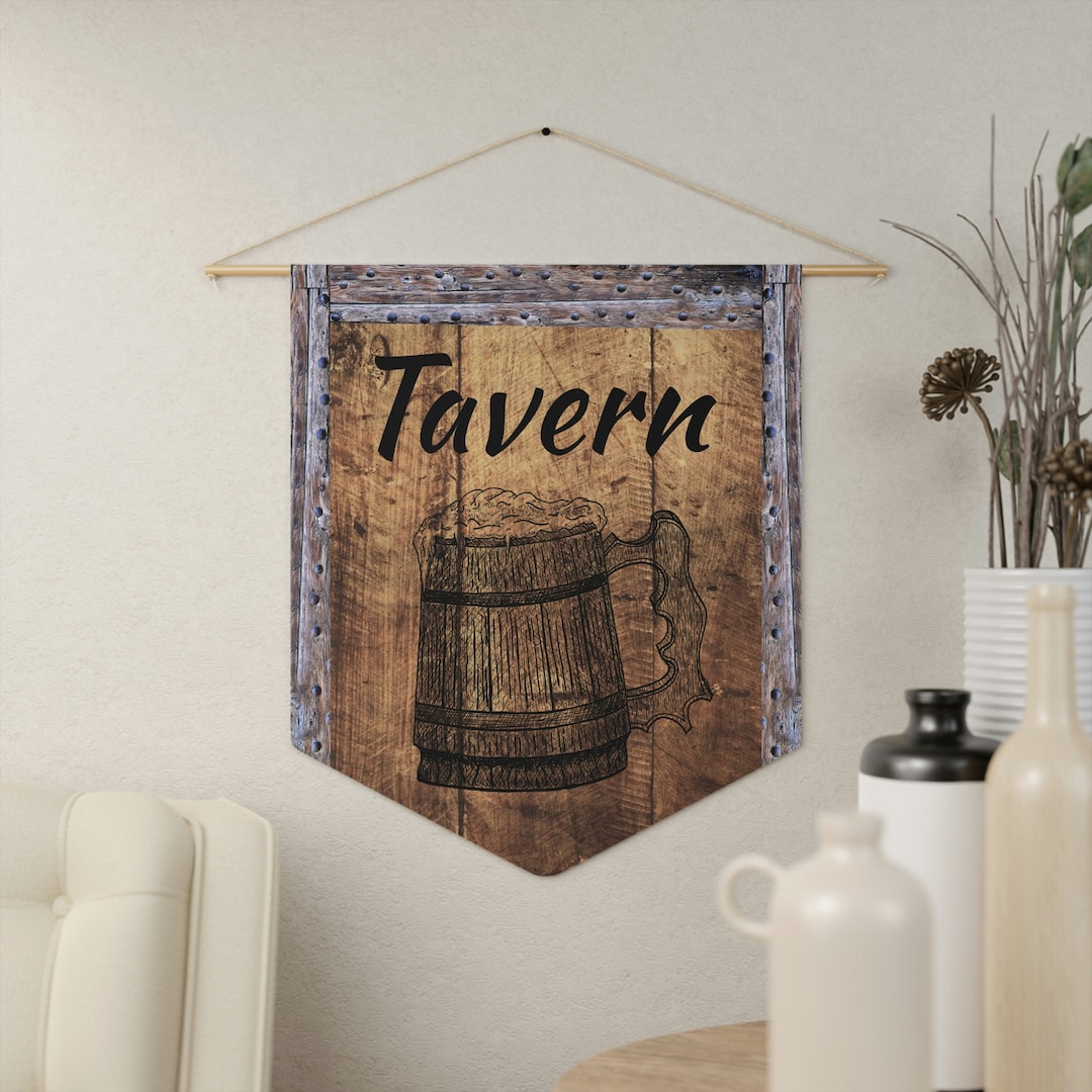Tavern Sign Pennant Banner Medieval Tavern Sign Banner - Etsy