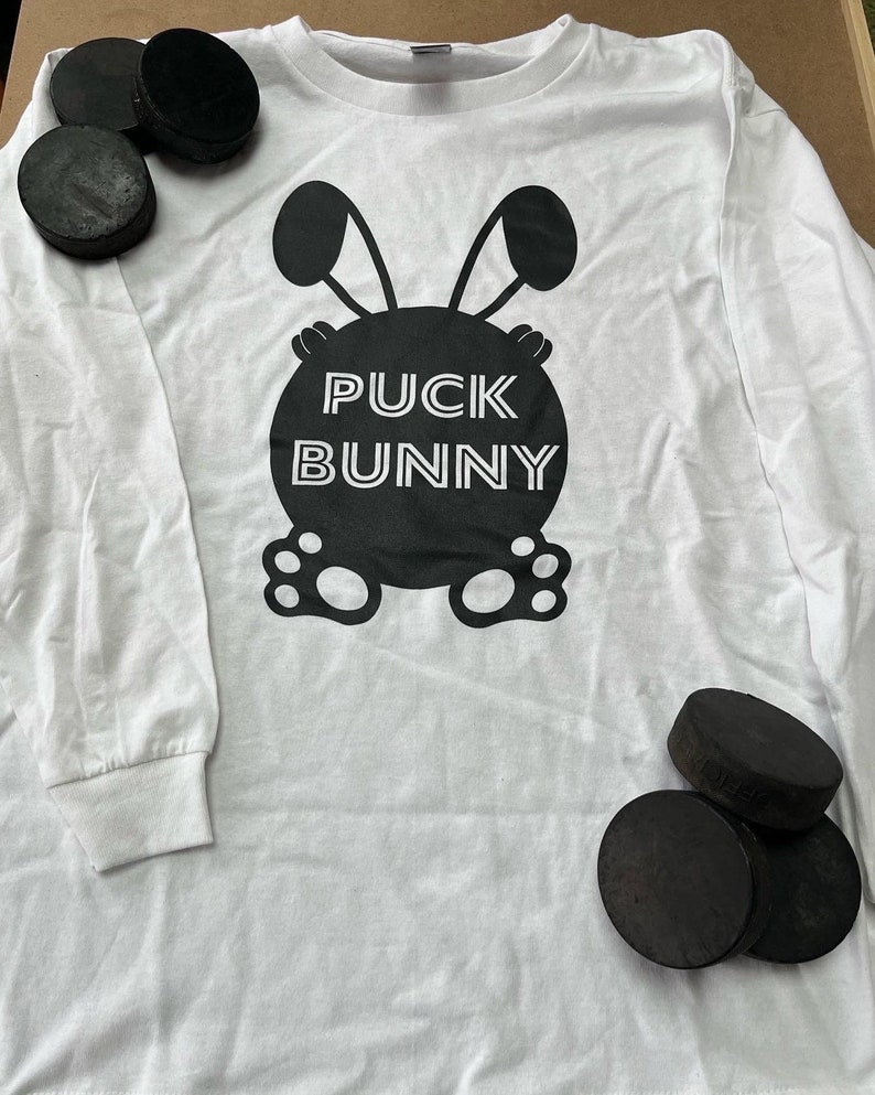 Puck Bunny Adult Long Sleeve Hockey Shirt. - Etsy