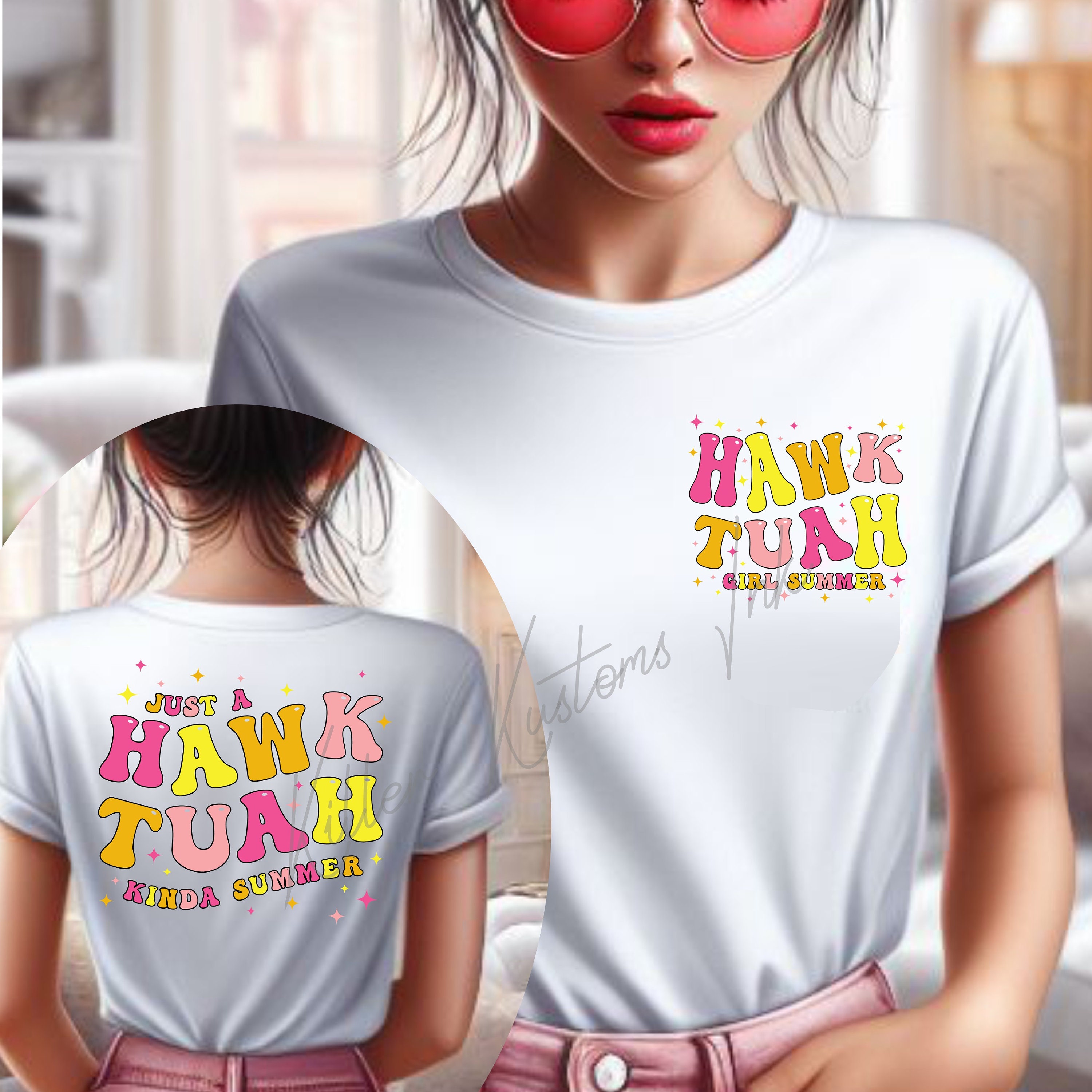 Hawk Tuah Girl Summer Sublimation PNG, Tiktok Viral Digital Download ...