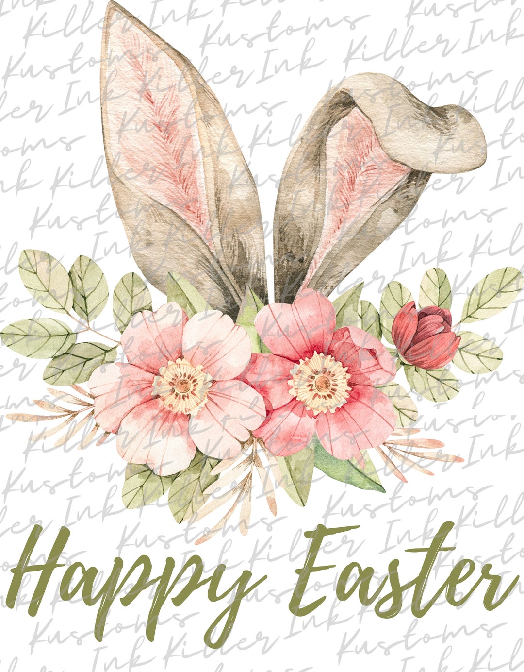Happy Easter Bunny Ears Sublimation Png Download, Easter Holiday Png ...