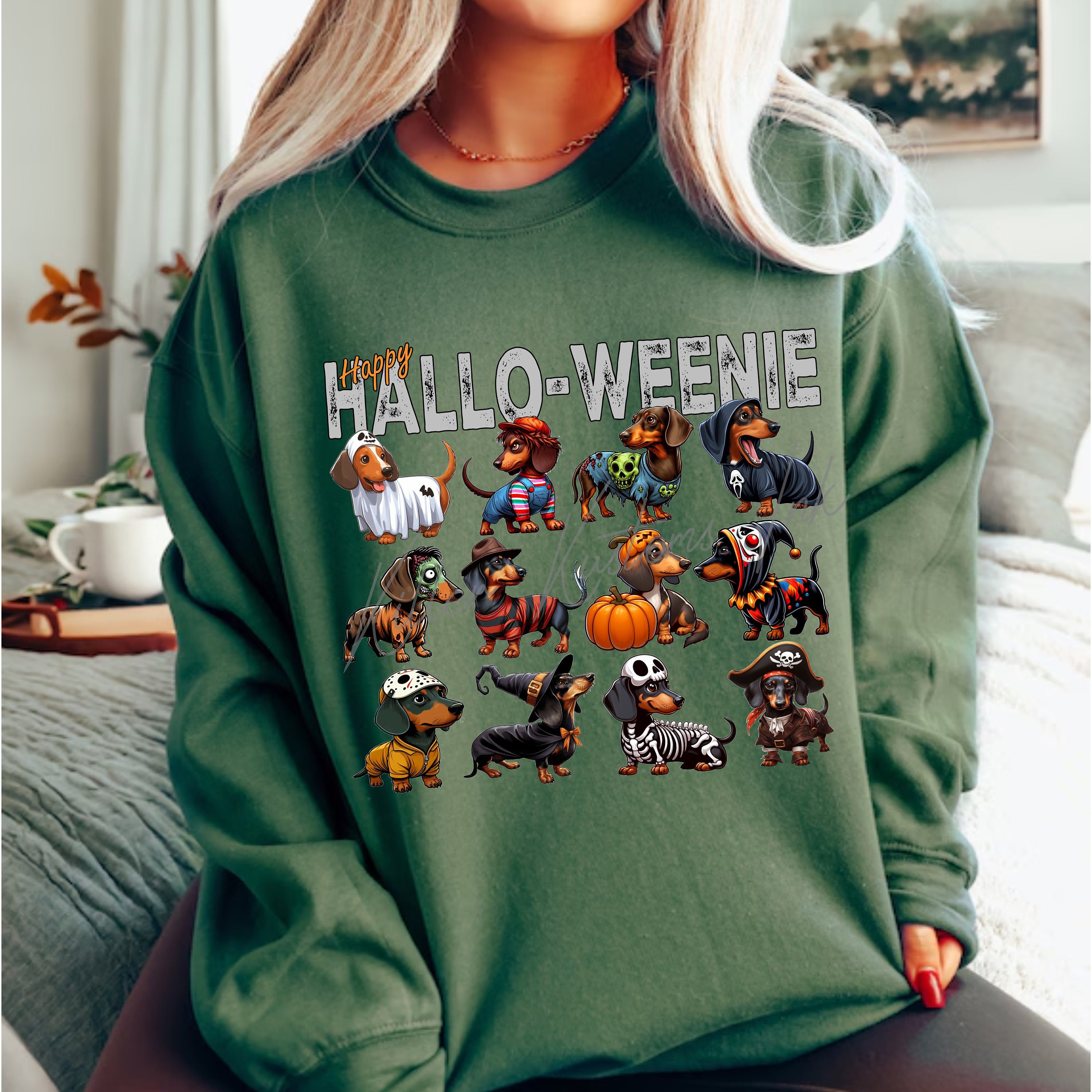 Happy Hallo-weenie Sublimation PNG, Dachshund in Costume Digital File ...