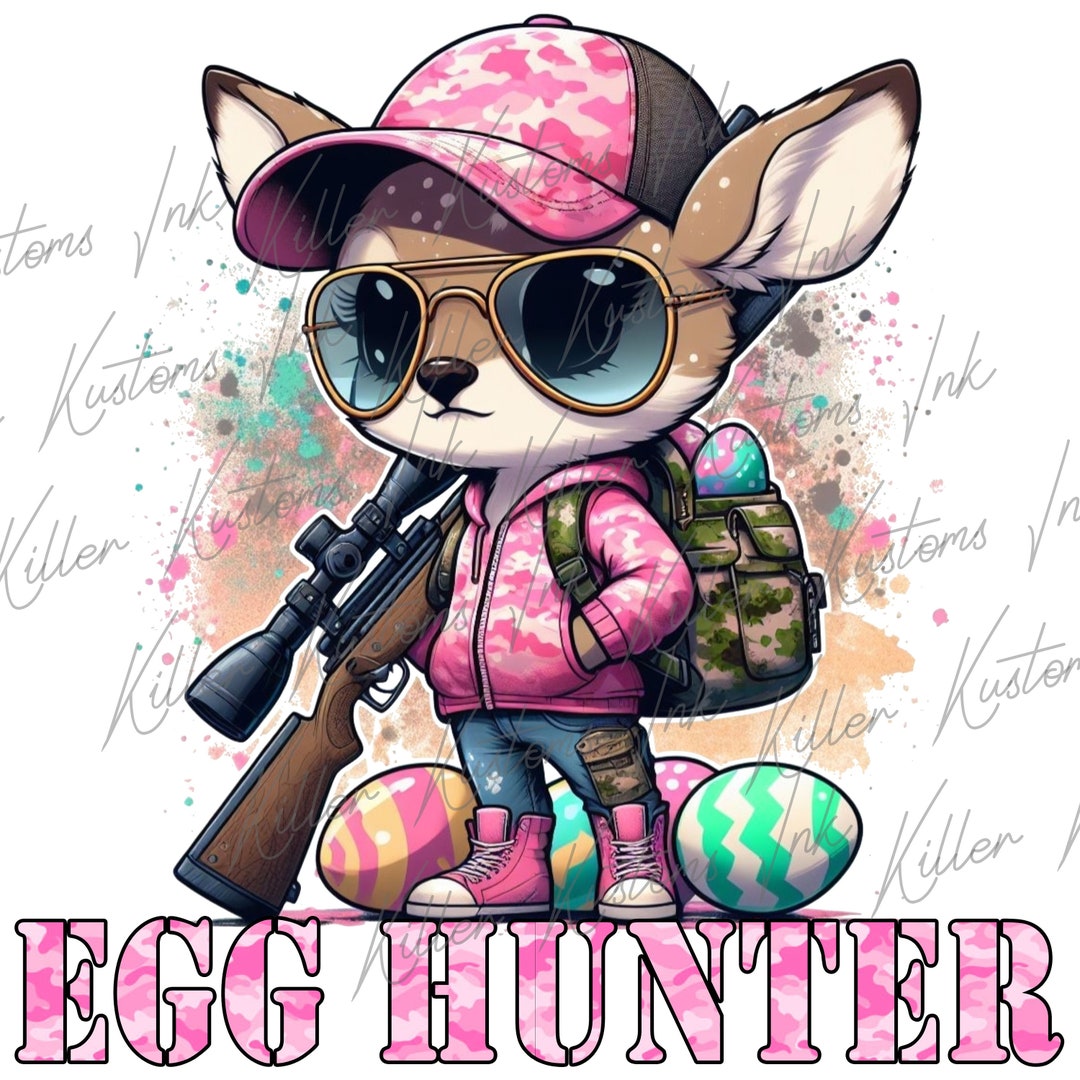 Egg Hunter Sublimation PNG, Easter Camo Deer Digital Download, Kids and ...