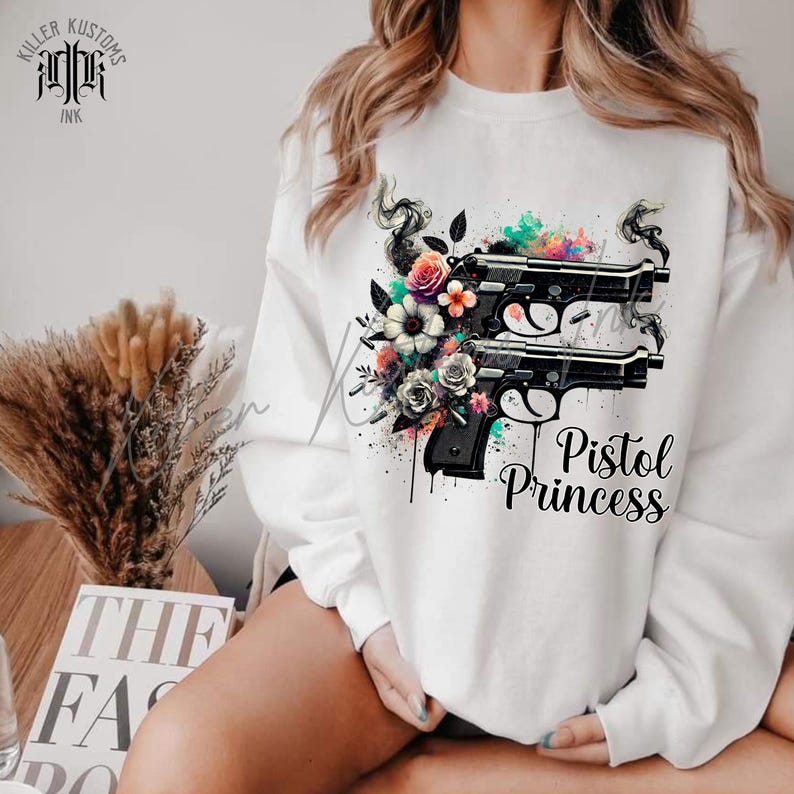 Pistol Princess Digital Design, Girls With Guns PNG File, the Second ...