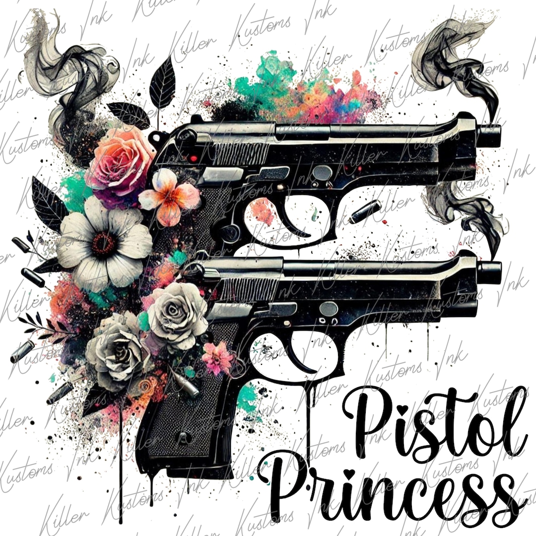 Pistol Princess Digital Design, Girls With Guns PNG File, the Second ...