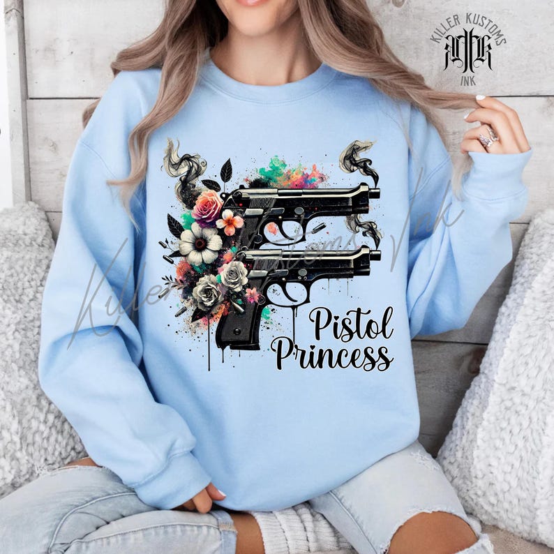 Pistol Princess Digital Design, Girls With Guns PNG File, the Second ...