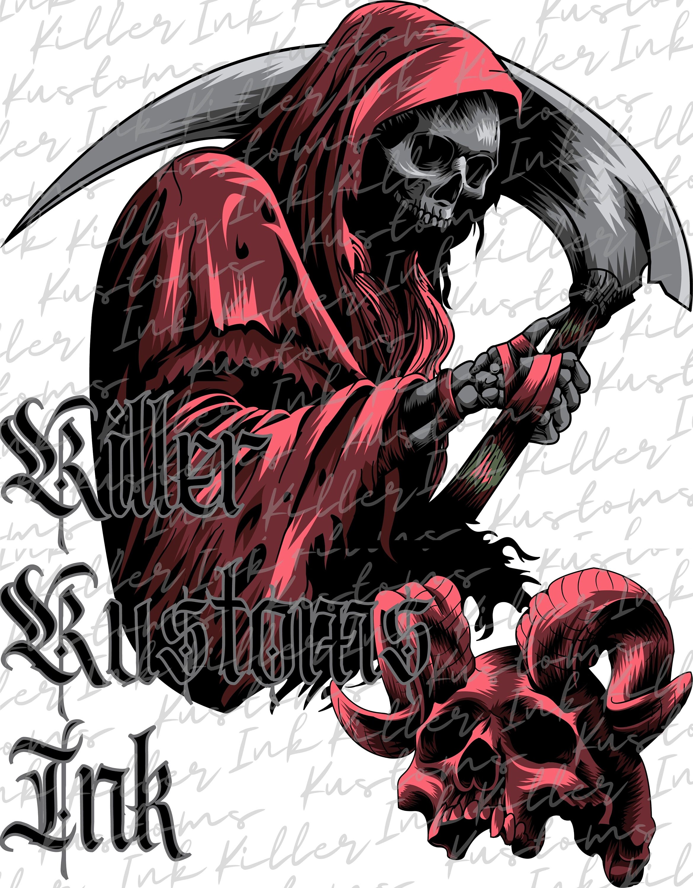 Killer Kustoms Ink Sublimation Png Design, Rep a Cool Small Business ...