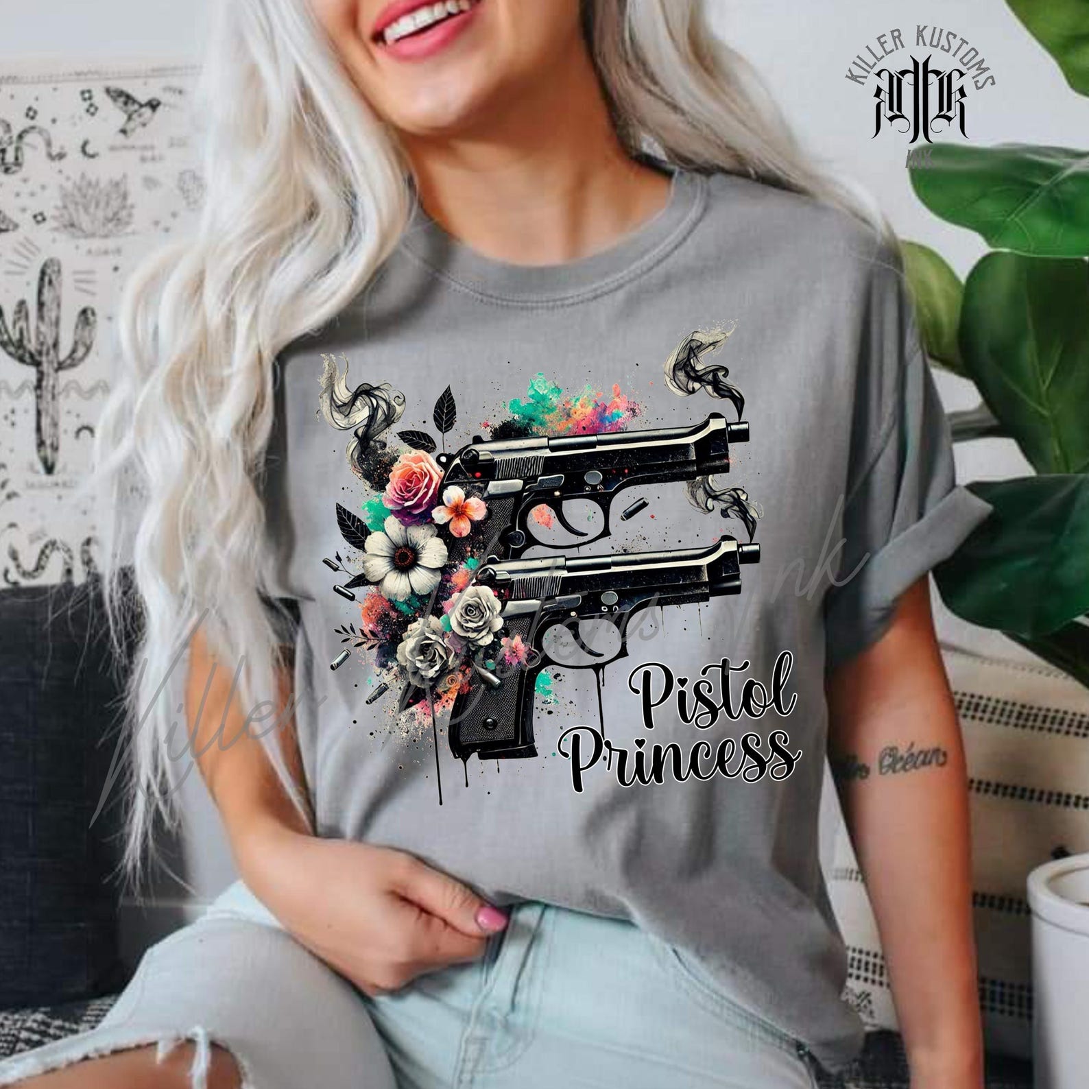 Pistol Princess Digital Design, Girls With Guns PNG File, the Second ...